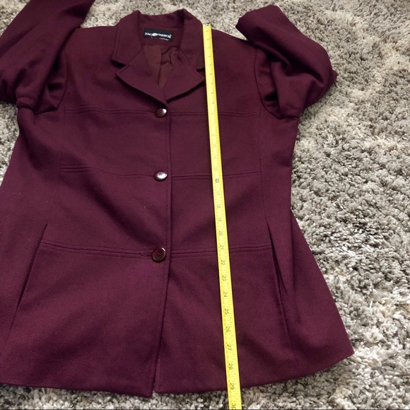 Sag Harbor | Jackets & Coats | Sag Harbor Vintage Pea Coat Burgundy ...
